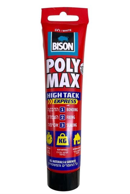דבק איטום POLY MAX לבן - אחים ביטר פרזול ומנעולים